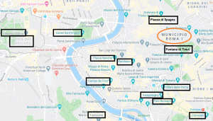 Mapa de Roma: Atrações Turísticas, Museus, Igrejas, Aeroportos, etc.